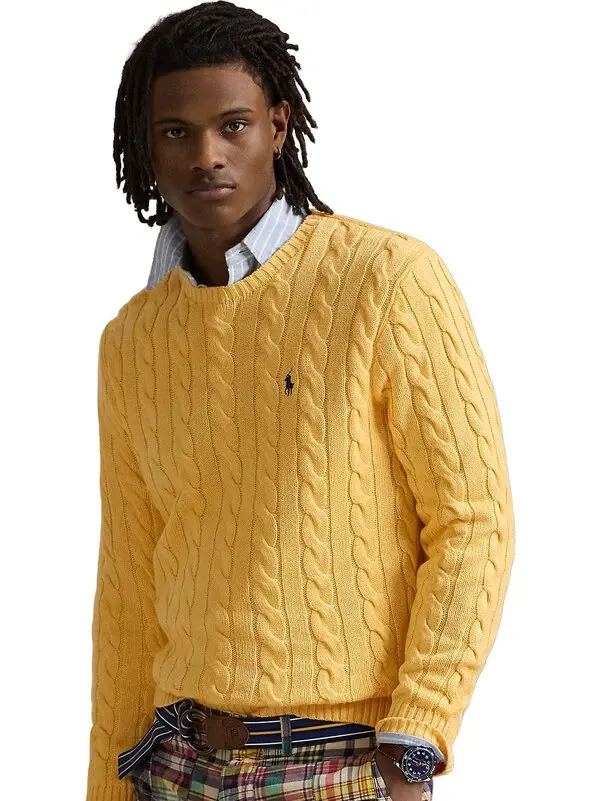 Ralph Lauren Cable-knit Cotton Sweater - Fall Yellow