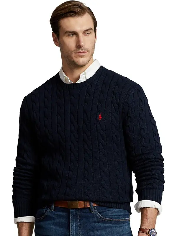 Ralph Lauren Cable-knit Cotton Sweater - Hunter Navy
