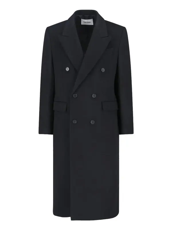 TONYWACK Double-breasted Coat - Black