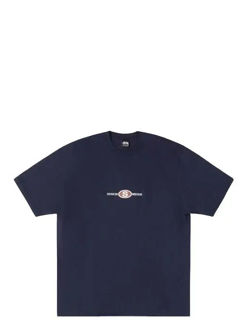 StÜssy Worldwide Dot Tee Shirt - Navy Blue