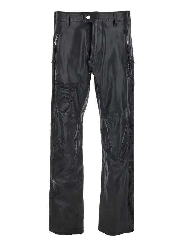 Dsquared2 Ducati Collaboration Leather Pants - Black