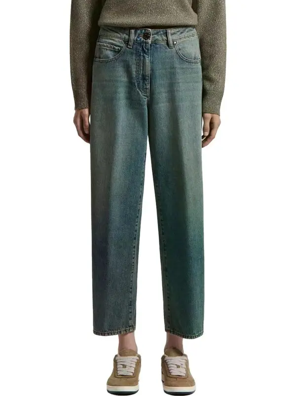 Peserico Logo-patch Jeans - Blue