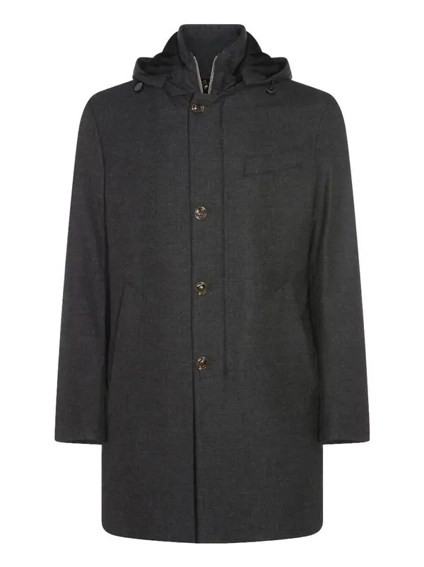 MONTECORE Wool Coat - Lava Grey