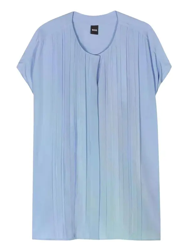 BOSS Berita Pintuck-detail Blouse - Blue