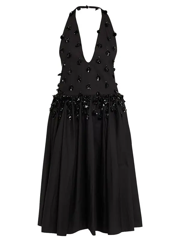 DIOTIMA Nuit Embellished Halter Gown - Black