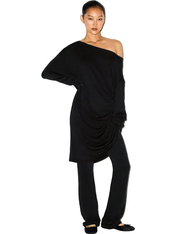 SKIMS Lightweight Modal Long Sleeve Tunic - Onyx