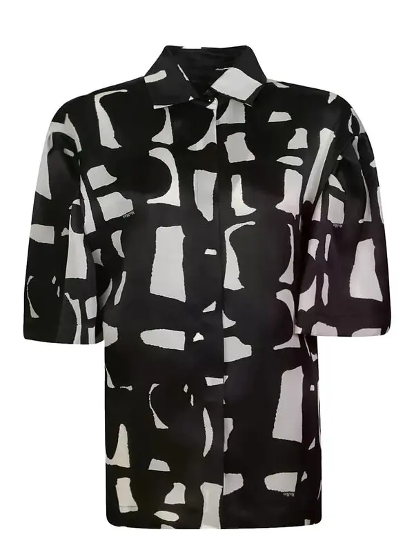 Max Mara Carella Printed Shirt - Black