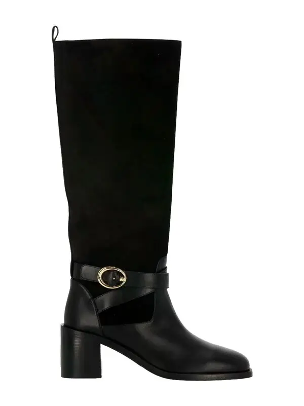 STUART WEITZMAN Buckle-detail Leather Boots - Black