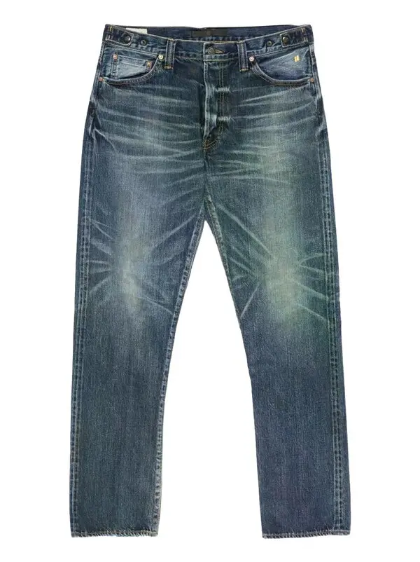 Mastercraft Union Faded Button-fly Jeans - Blue