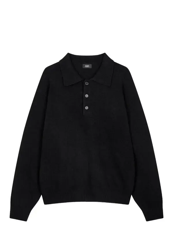 STUDIO TOMBOY Long-sleeve Polo Shirt - Black
