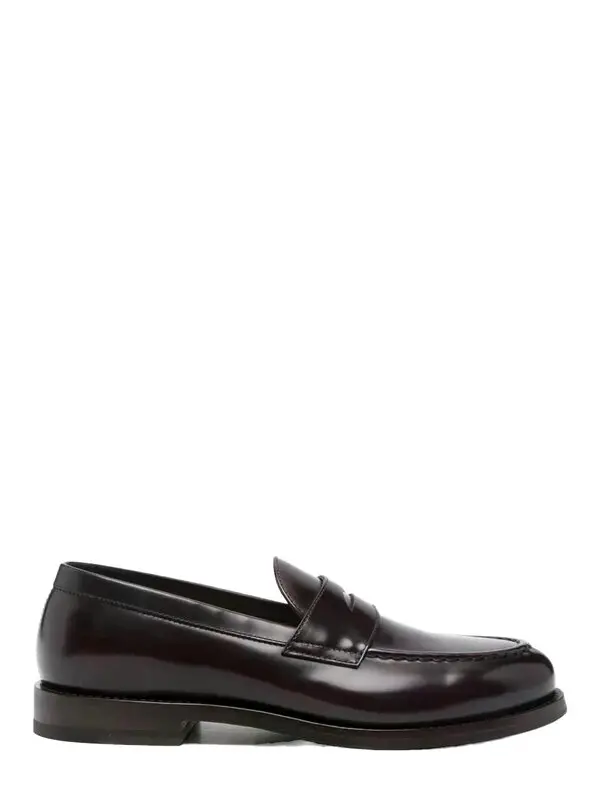 HENDERSON BARACCO Leather Penny Loafers - Red