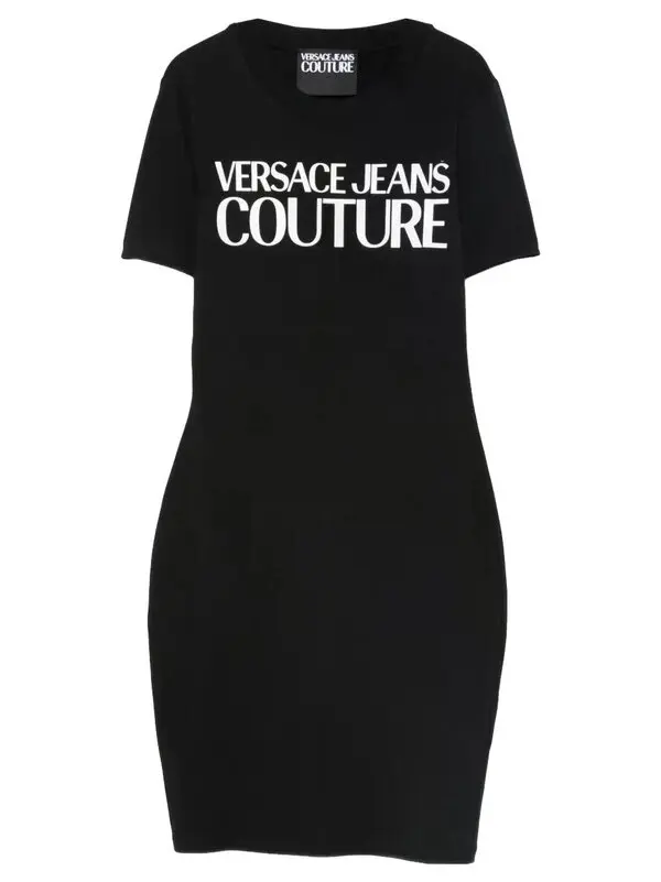 Versace Logo-print Dress - Black