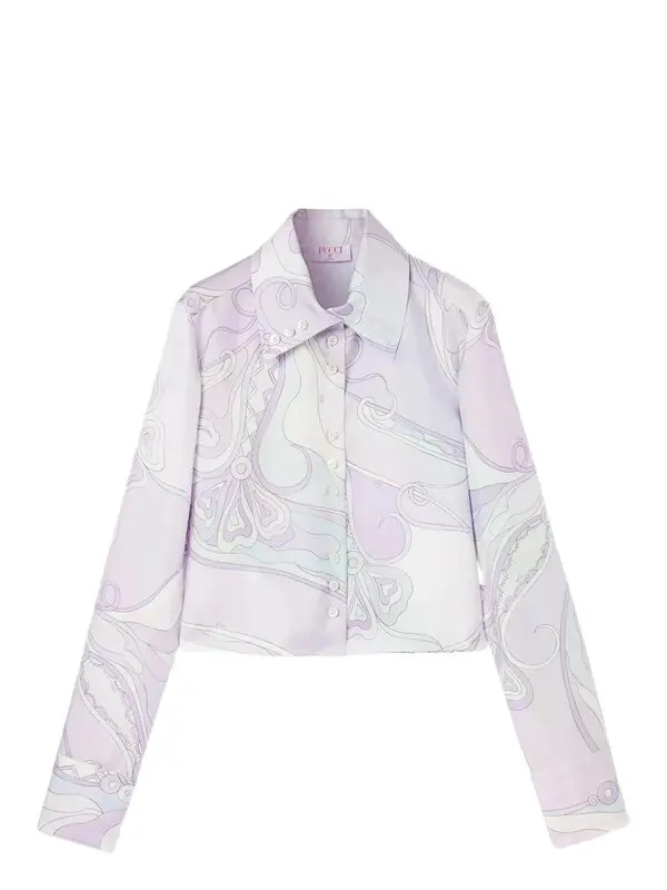 Emilio Pucci Orchidee-print Silk Shirt - Purple