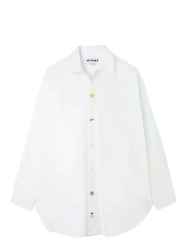 Sunnei Mega Embroidered Shirt - White