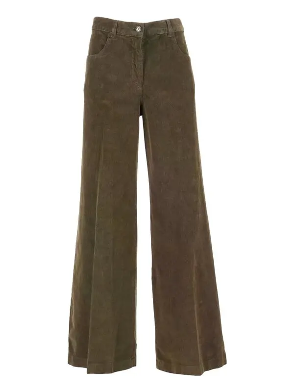 Aspesi Corduroy Wide Leg Trousers - Brown