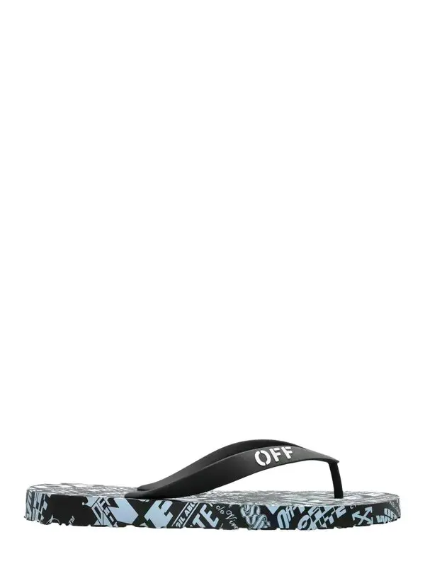 Off-White Logo-print Flip-flops - Black