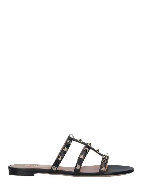 Valentino Garavani Rockstud Three-strap Sandals - Black