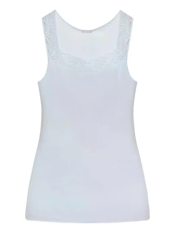Hanro Lace Trim Tank Top - Blue