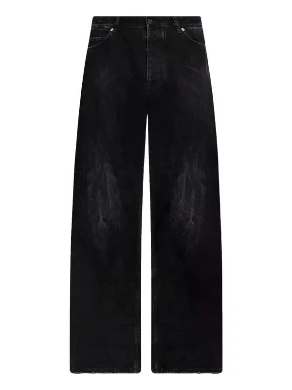Balenciaga Washed Buttoned Jeans - Black