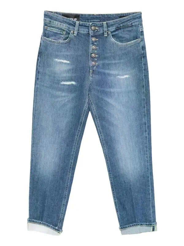DONDUP Buttoned Distressed Denim - Blue