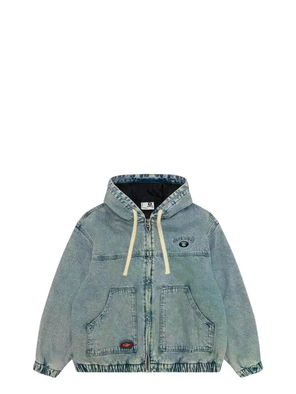 A BATHING APE Hooded Denim Jacket - Blue