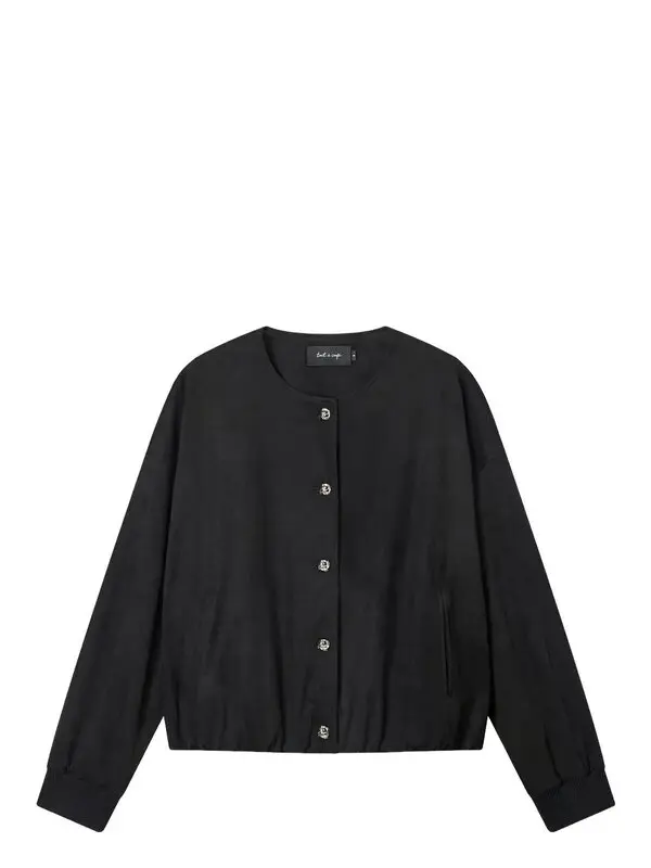 TOUT A COUP Button-embellished Drawstring Jacket - Black
