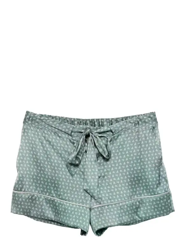 Kiki De Montparnasse Moi Pajama Shorts - Green