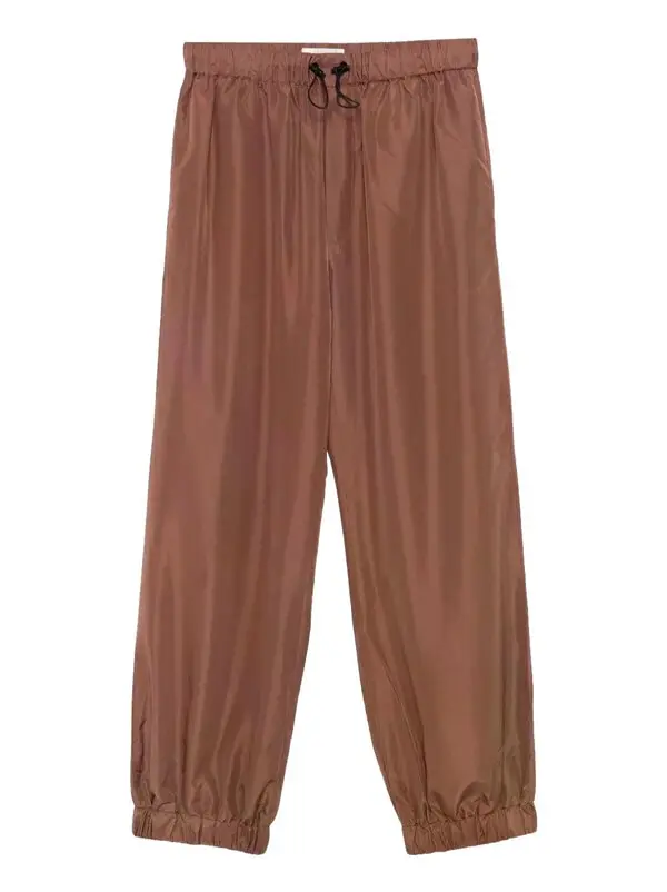 QASIMI Drawstring Track Pants - Brown