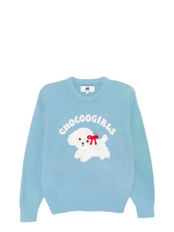 CHOCOOLATE Logo-printed Crewneck Sweatshirt - Blue