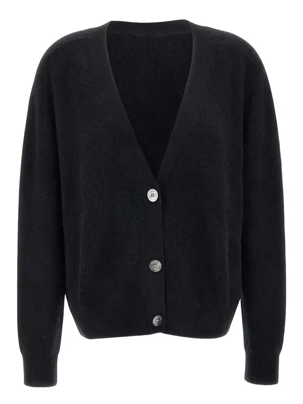 Hemisphere Button-fastening V-neck Cardigan - Black