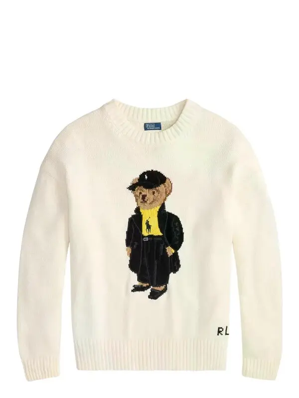 Polo Ralph Lauren Polo Bear-embroidered Crew-neck Sweater - White