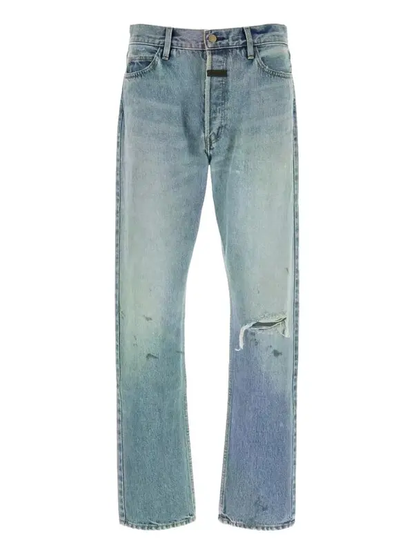 Fear Of God Distressed Light-wash Jeans - Blue