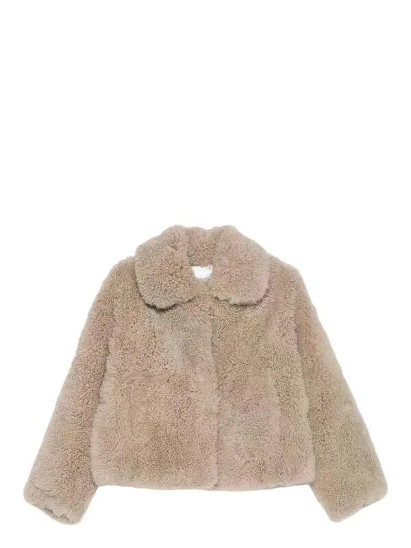 YVES SALOMON Teddy Collared Jacket - Neutrals
