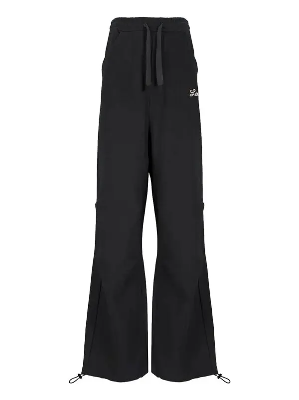 LANEUS Drawstring Track Pants - Black