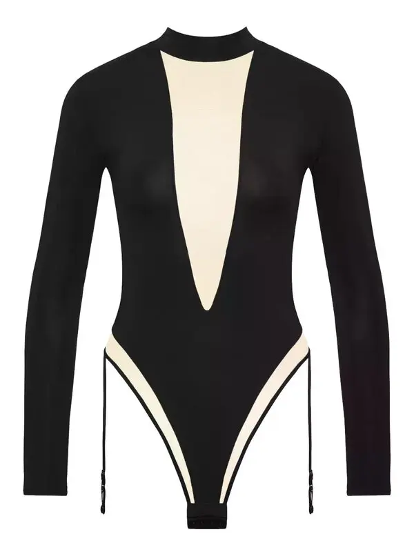 MAISON CLOSE Pure Tentation Bodysuit - Black
