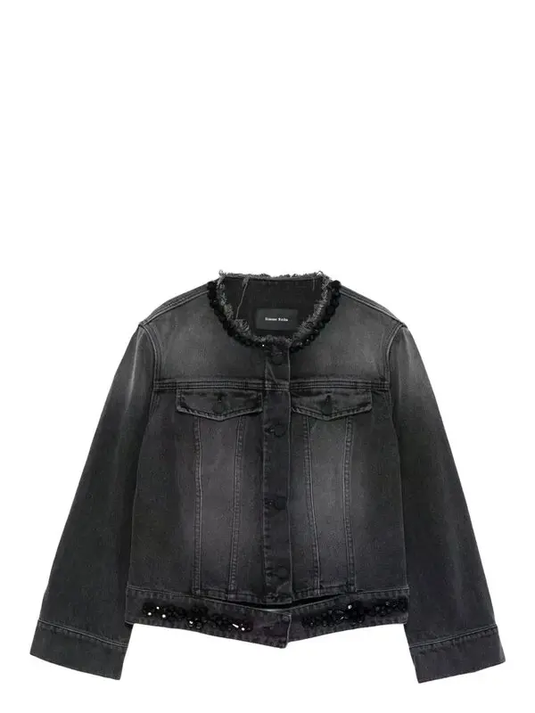 Simone Rocha Distressed Beaded Jacket - Black