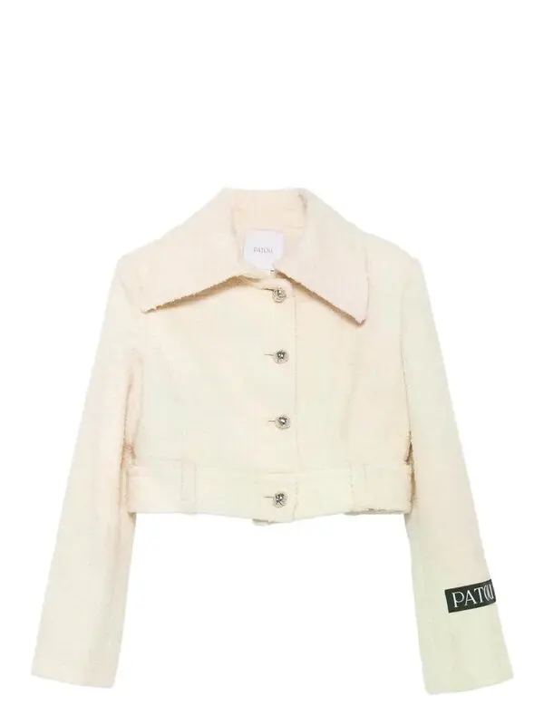 Patou Textured Cropped Jacket - Neutrals