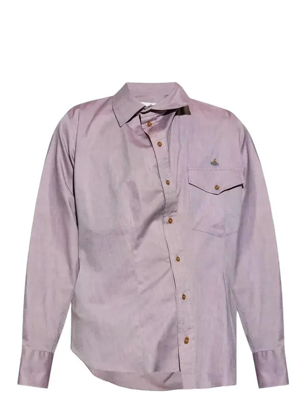 VIVIENNE WESTWOOD Orb-embroidered Shirt - Purple