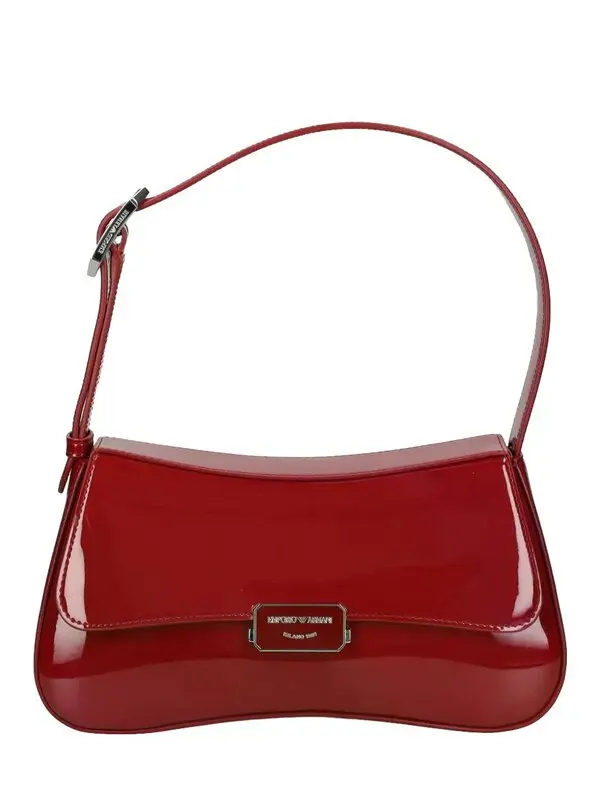 Emporio Armani Buckle Shoulder Bag - Red