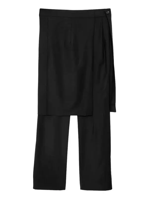 LITKOVSKA Wrap Skirt Overlay Trousers - Black