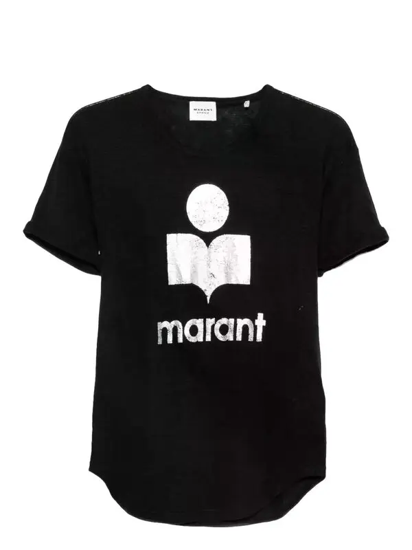 MARANT ETOILE Logo-print T-shirt - Black
