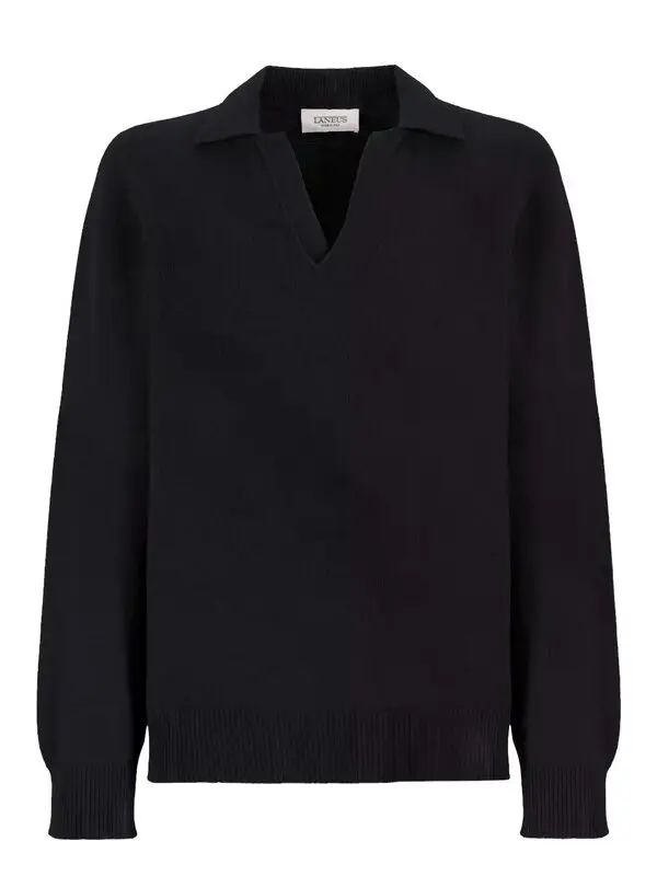LANEUS V-neck Sweater - Black