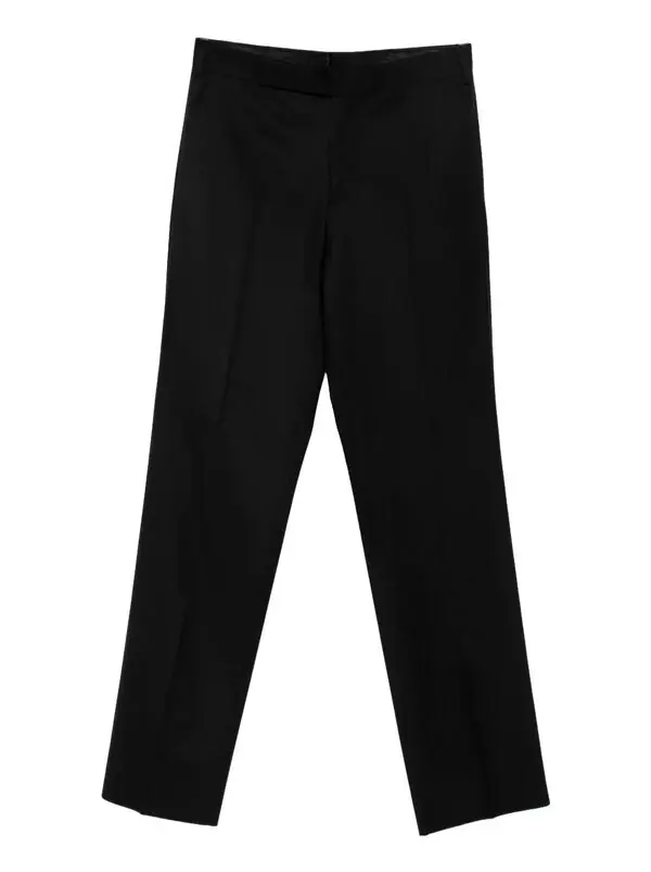 LARDINI Pressed-crease Trousers - Black