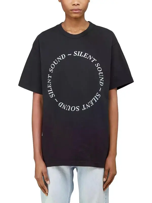 SILENT SOUND Circular-logo T-shirt - Black