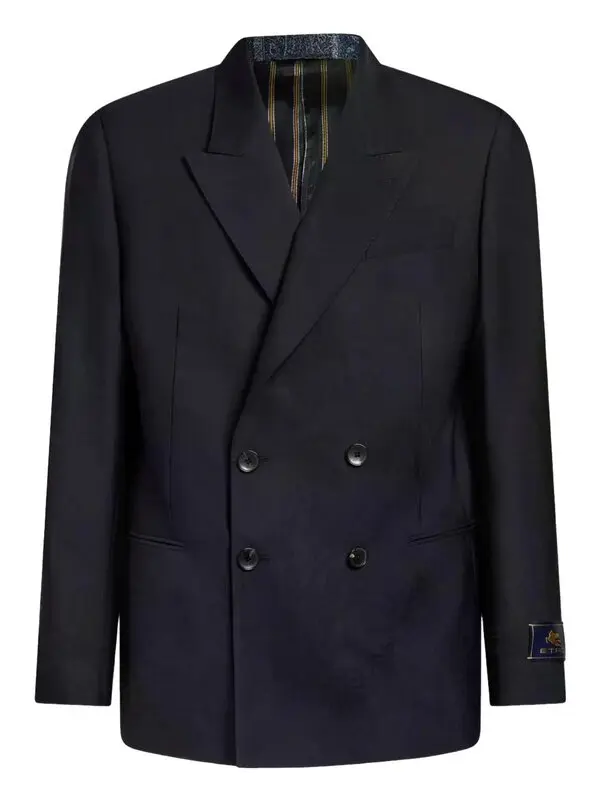 Etro Double-breasted Jacket - Blue