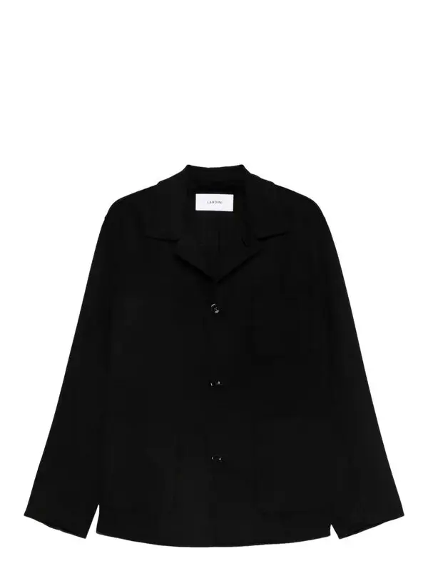 LARDINI Single-breasted Coat - Black