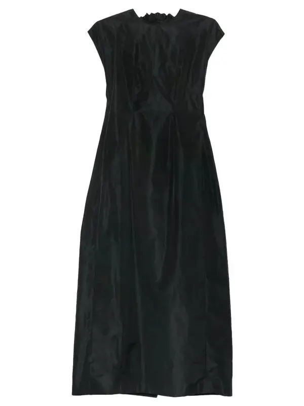 Simone Rocha Cap-sleeve Taffeta A-line Dress - Black