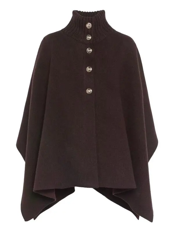 BARRIE High-neck Cape - Brown