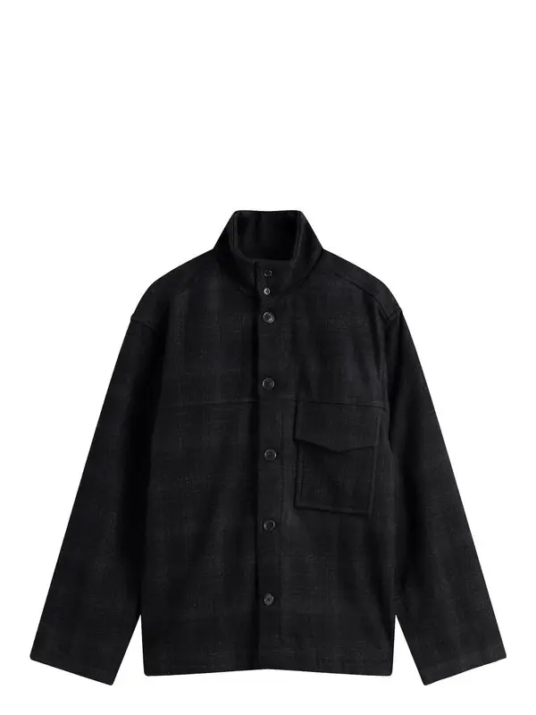 You Must Create Cruiser Check Shirt Jacket - Black/charcoal