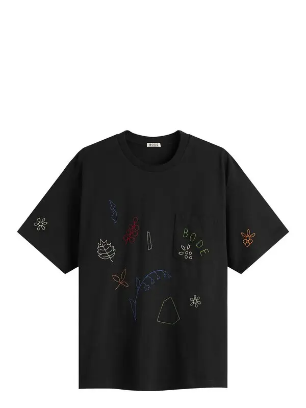 BODE Embroidered Field Guide T-shirt - Black